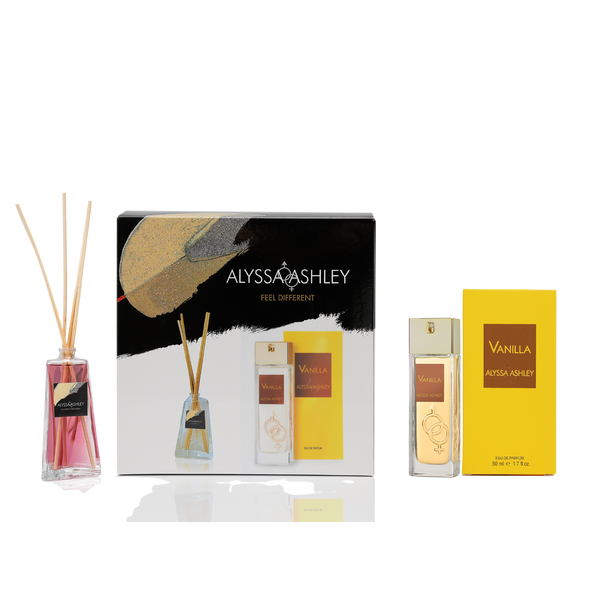 Vanilla + scented home diffuser set